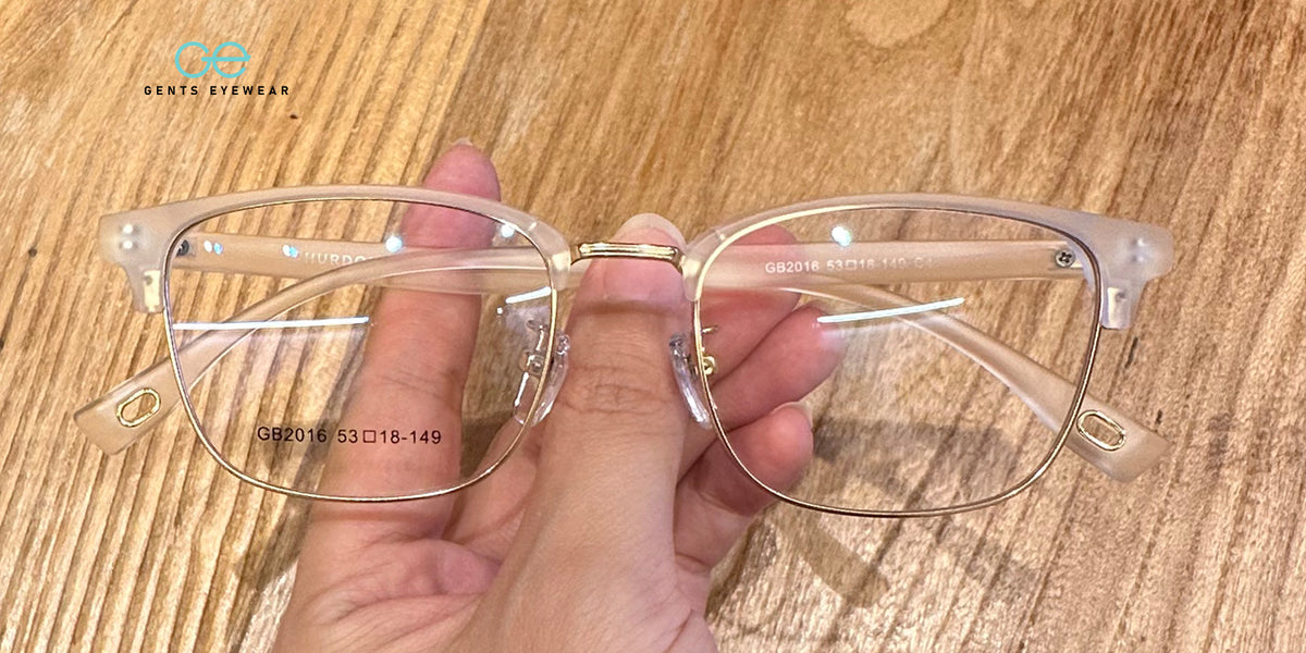 Ash Clear and Golden Glasses For Men | GentsEyewear.com – Gentseyewear
