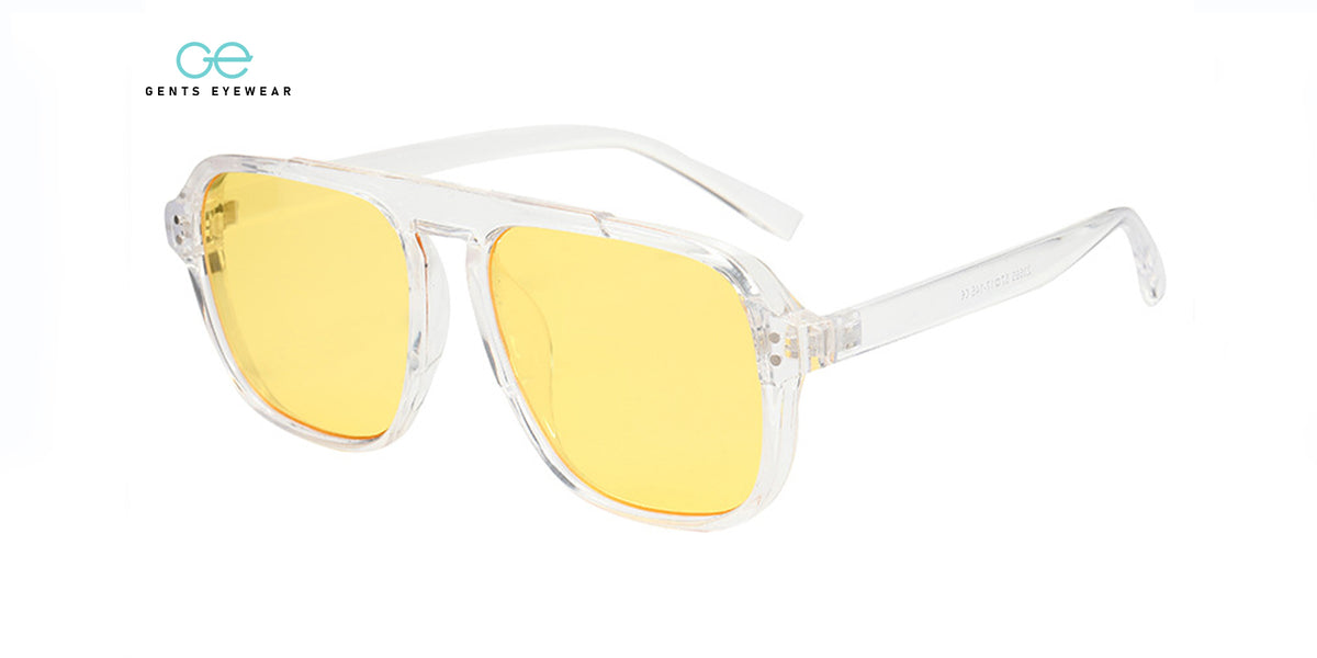 Brian Clear Square Sunglasses For Men | GentsEyewear.com – Gentseyewear