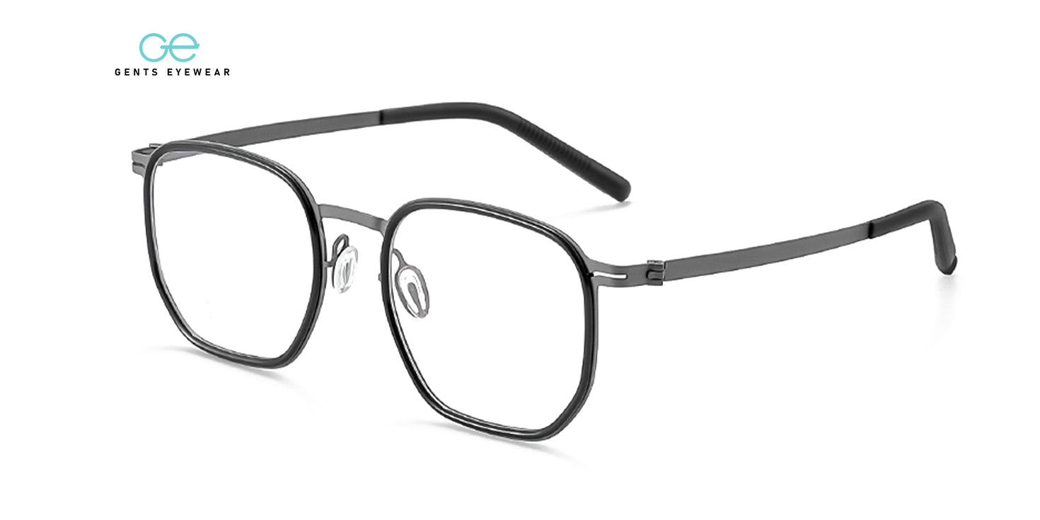 Lucian Square Frame Eyeglasses For Men | GentsEyewear.com – Gentseyewear