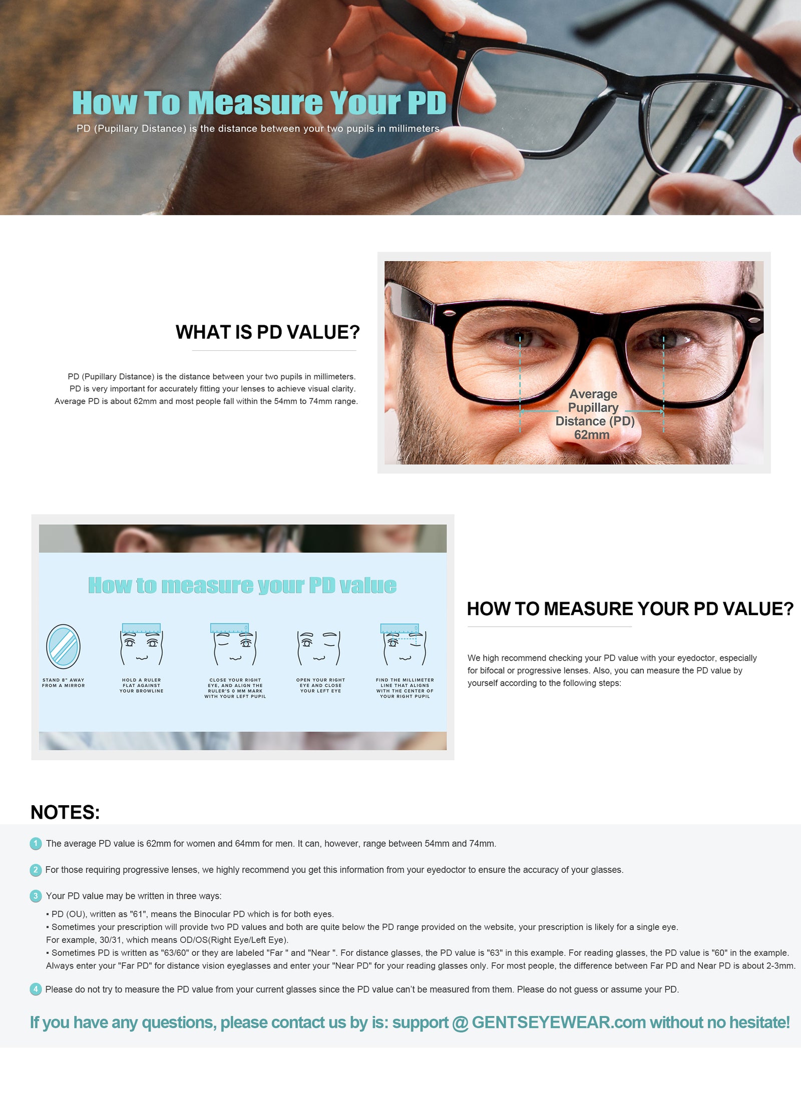 How To Measure Your PD – Gentseyewear
